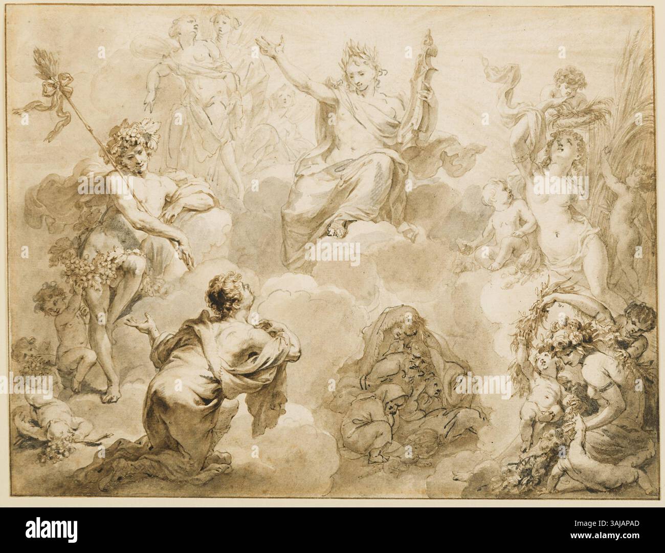 This pen and ink drawing by Godfried Maes, created between 1664 and ...