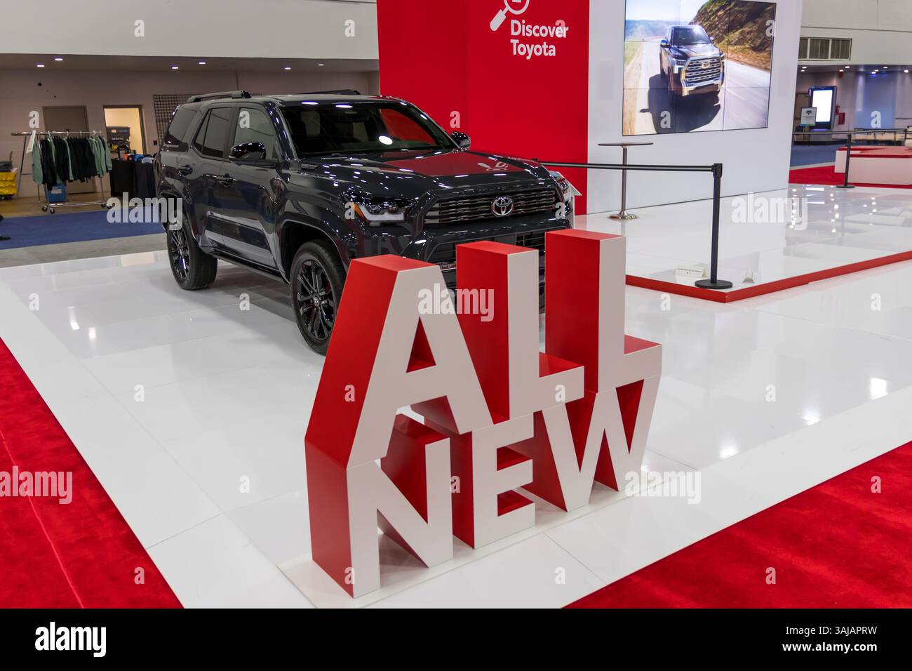 Detroit, Michigan, USA - January 16, 2025: Display of all new Toyota ...