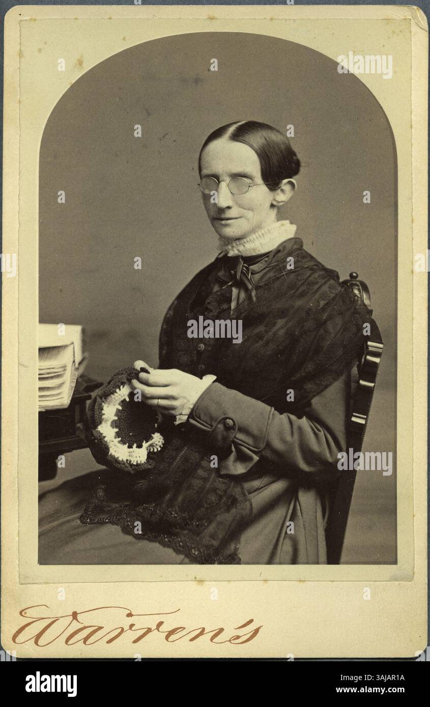 Portrait of Laura Bridgman by Warren, created before 1889. Bridgman was ...