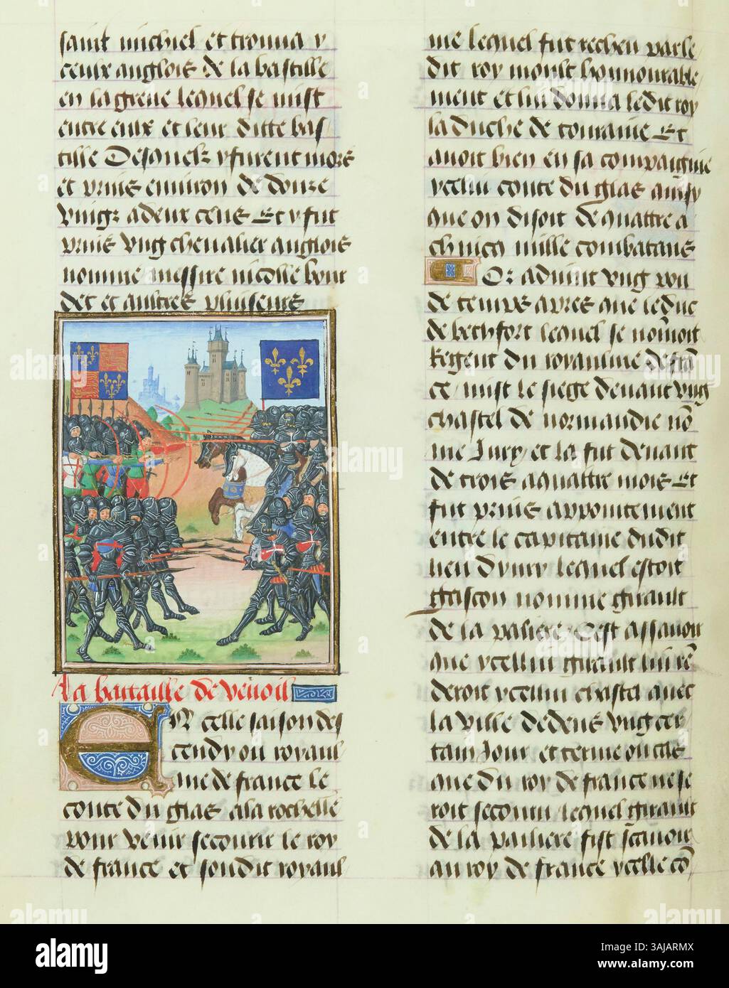 This illumination from 'La Cronicque du temps de tres chrestien roy ...