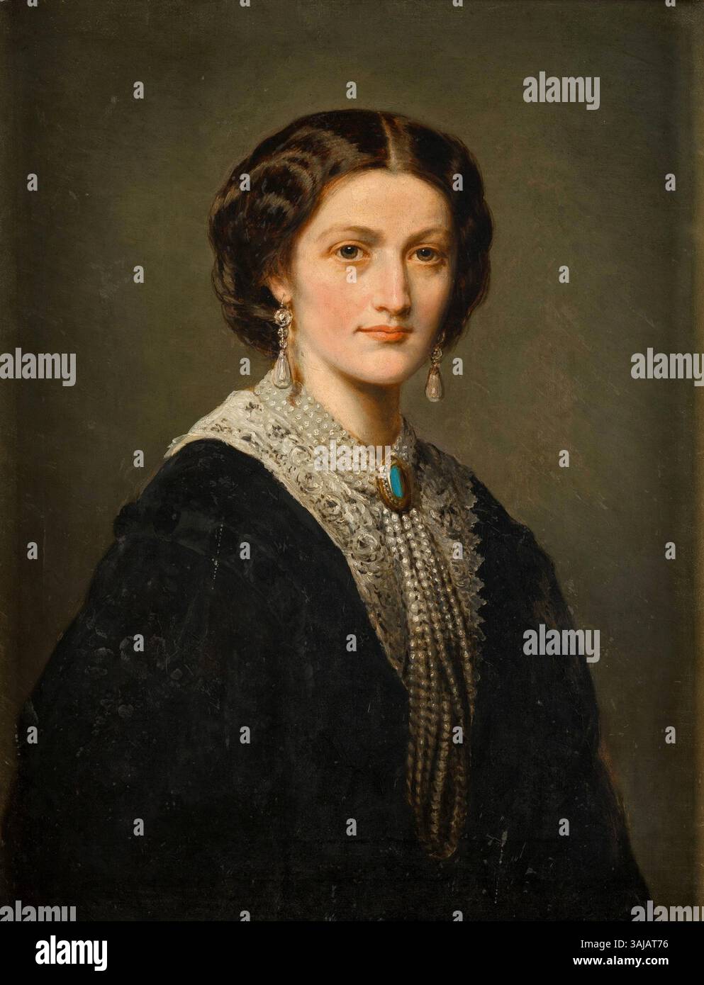 A 19th-century oil on panel portrait of Maria Sanguszków Potocka from ...