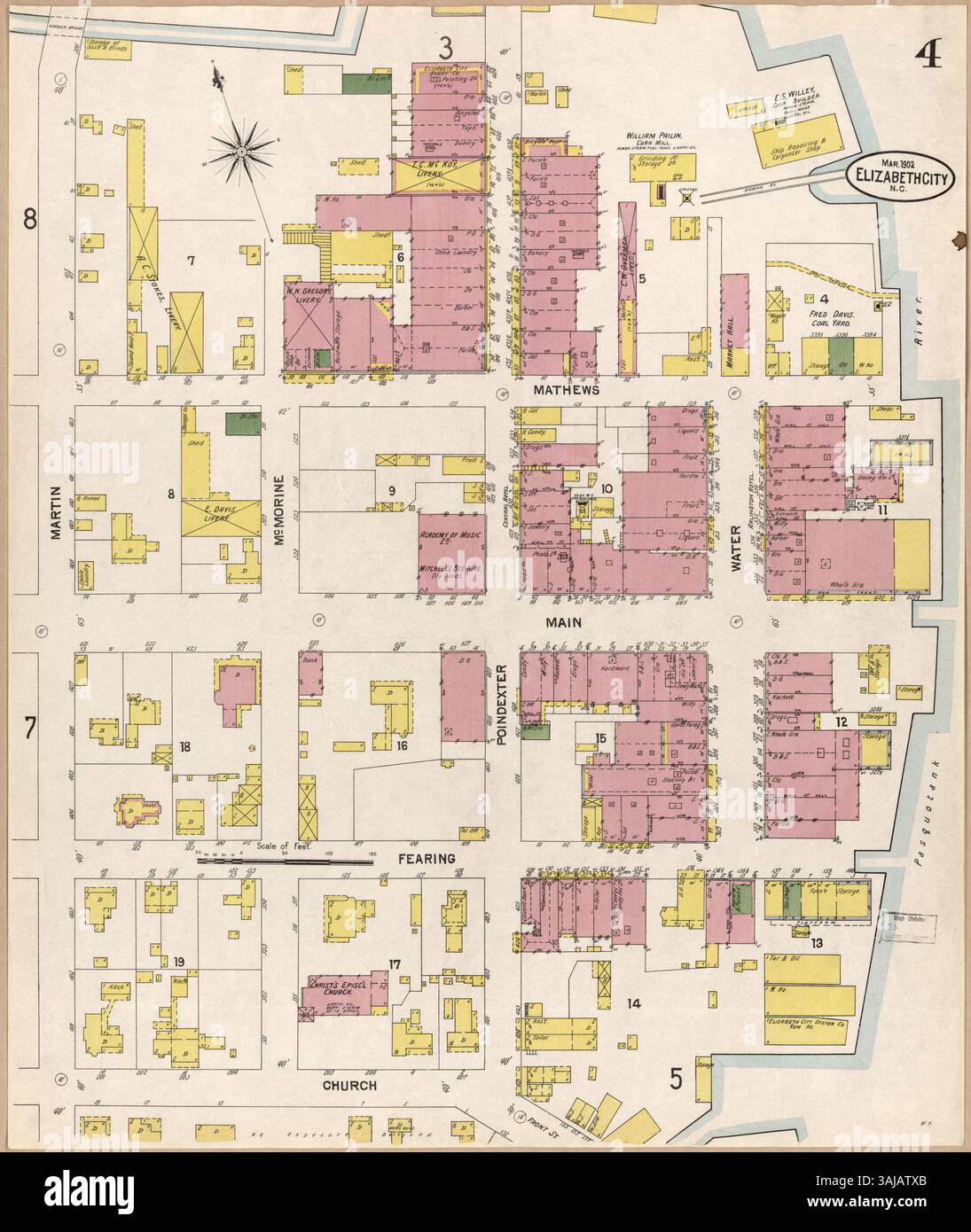 Sanborn Fire Insurance Map from Elizabeth City, Pasquotank County ...