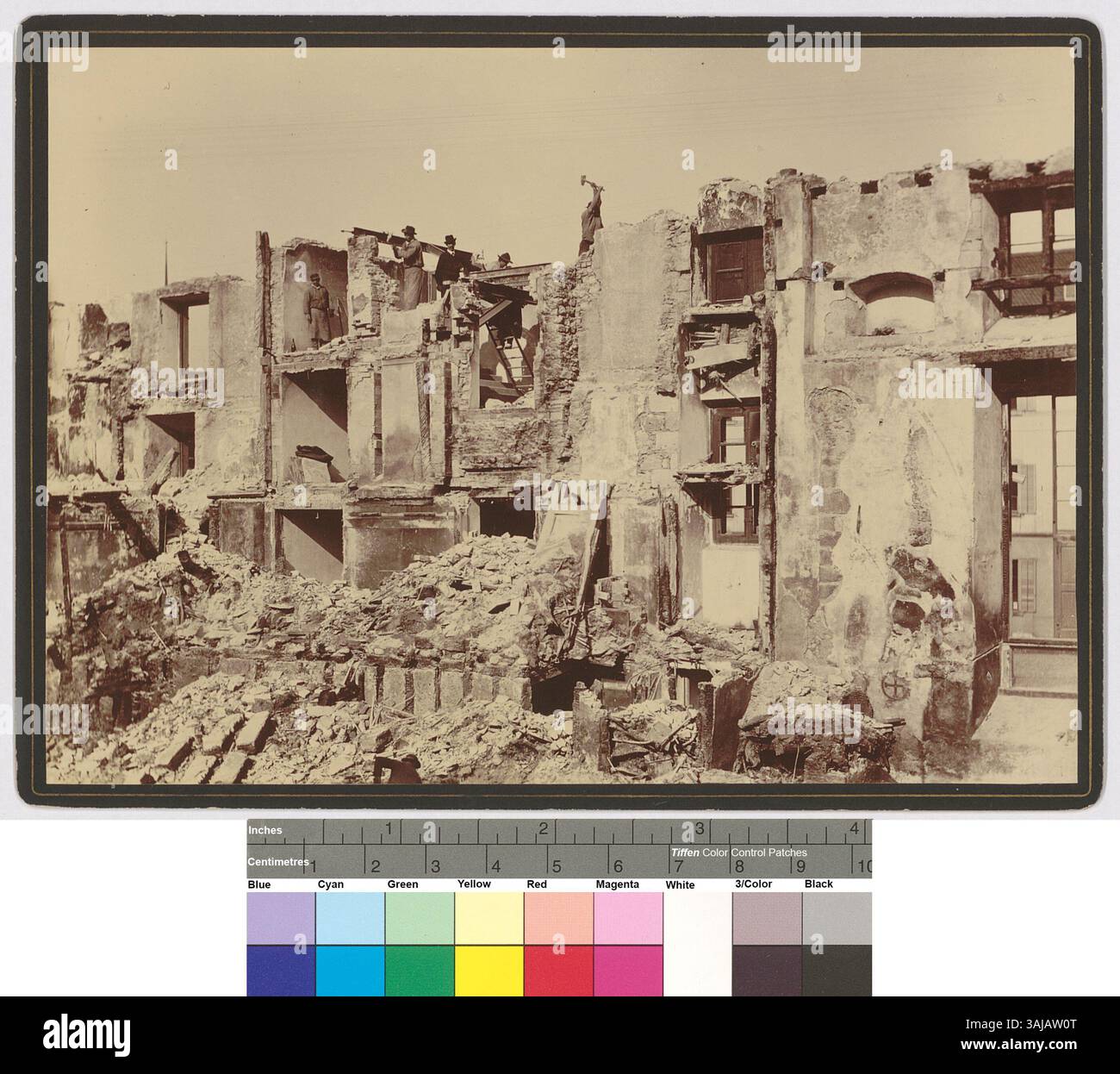 This 1890 photograph by Robert Breitinger shows the aftermath of a fire ...