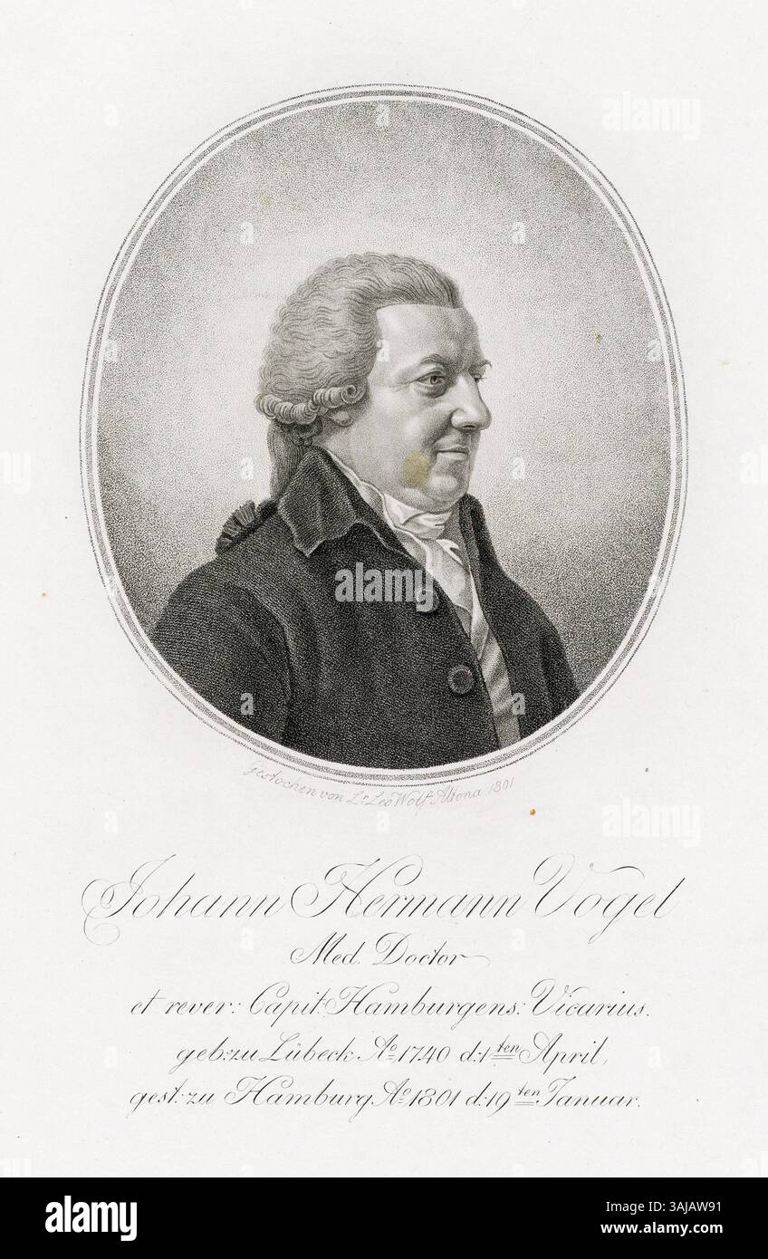 A 1801 portrait of Johann Hermann Vogel, created by Loeser and Leo Wolf ...