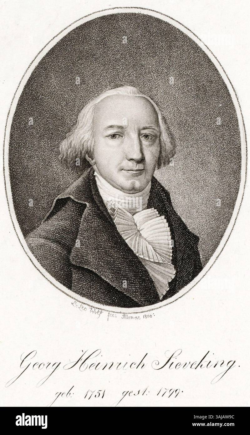 This 1800 portrait of Georg Heinrich Sieveking, created by Loeser Leo ...