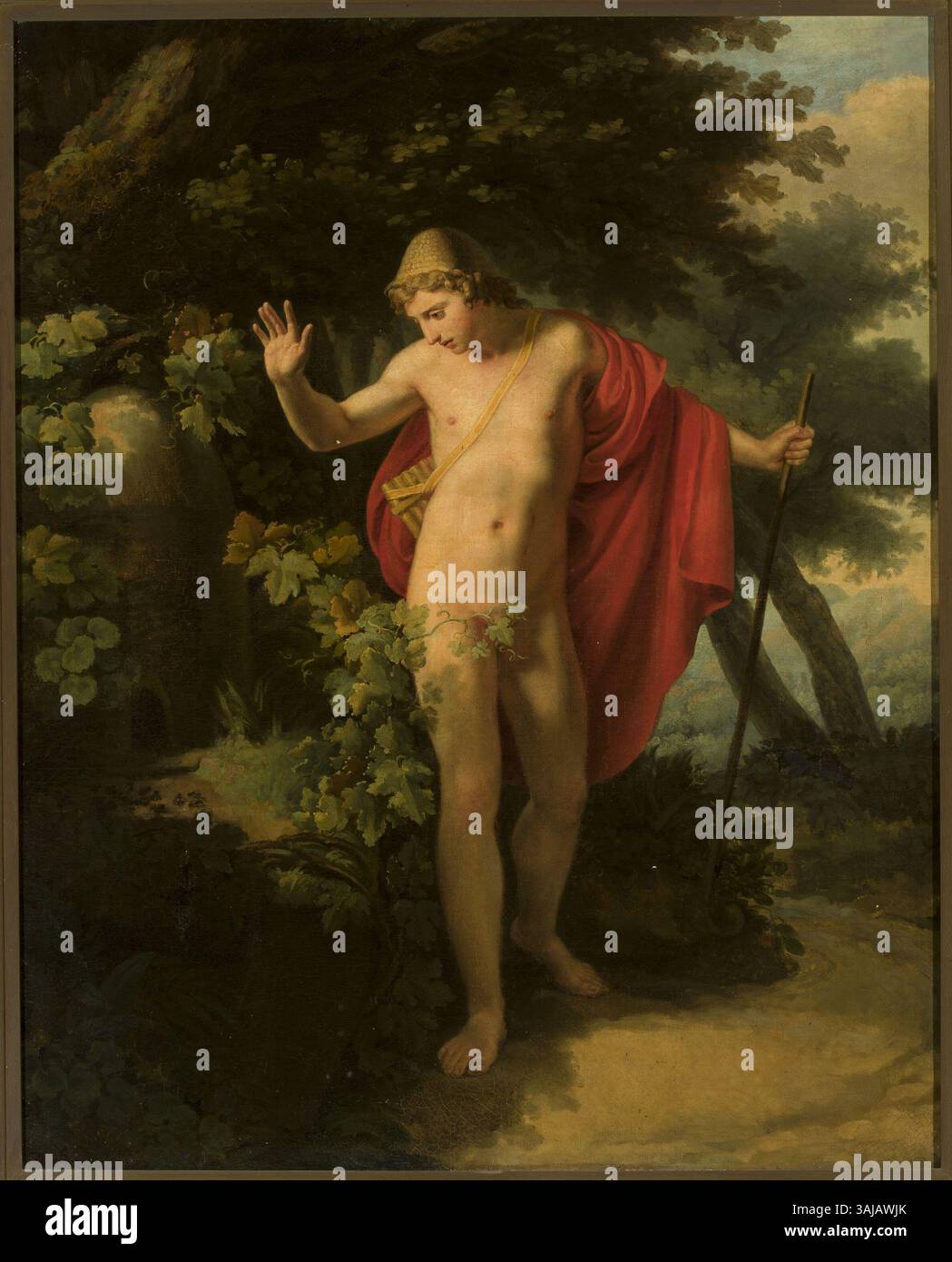 This 19th-century oil on canvas painting titled 'Aristaeus and Dead ...