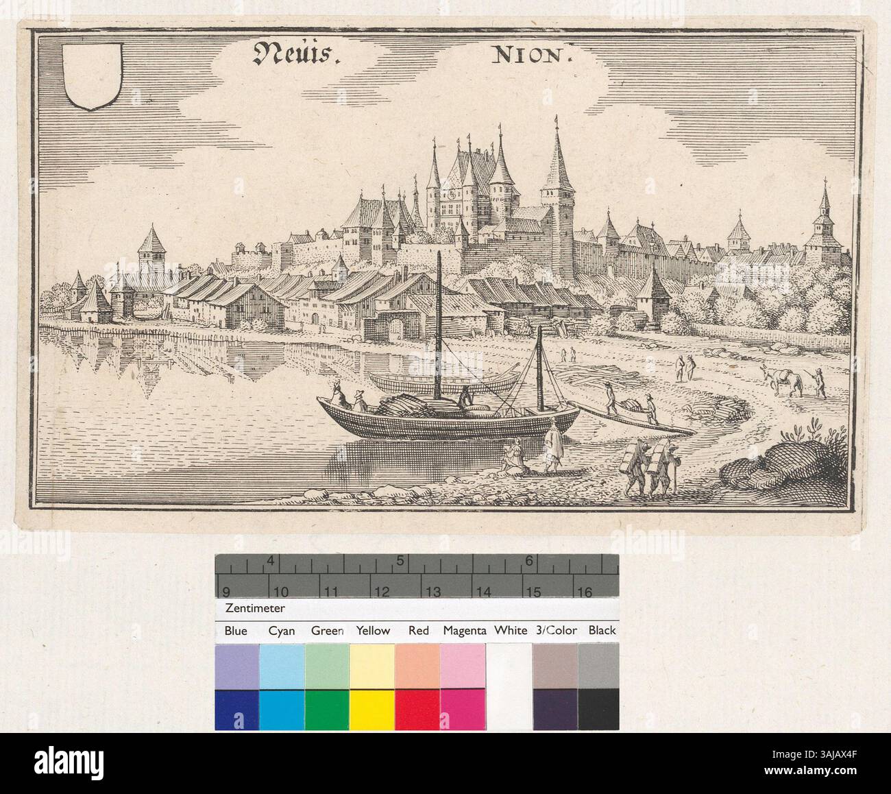 This etching, produced by Matthäus Merian in the early 1640s, depicts ...