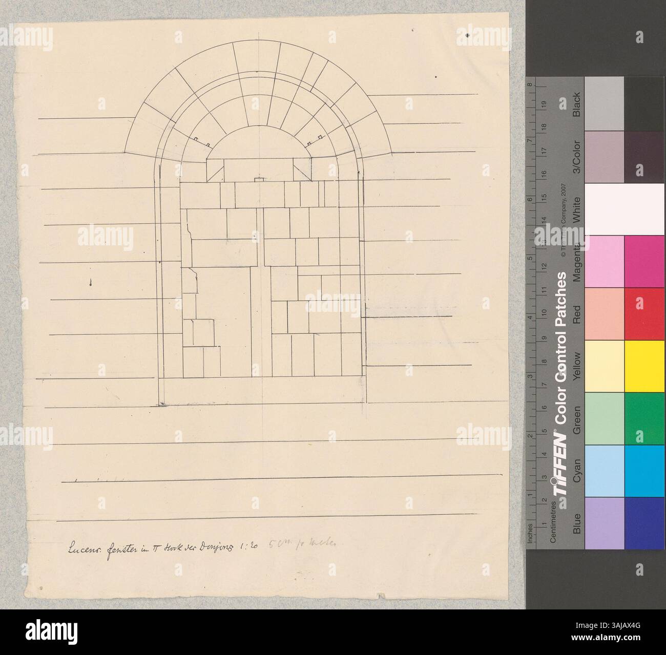 This artwork from 1892 shows a window in the tower of Lucens Castle. It ...