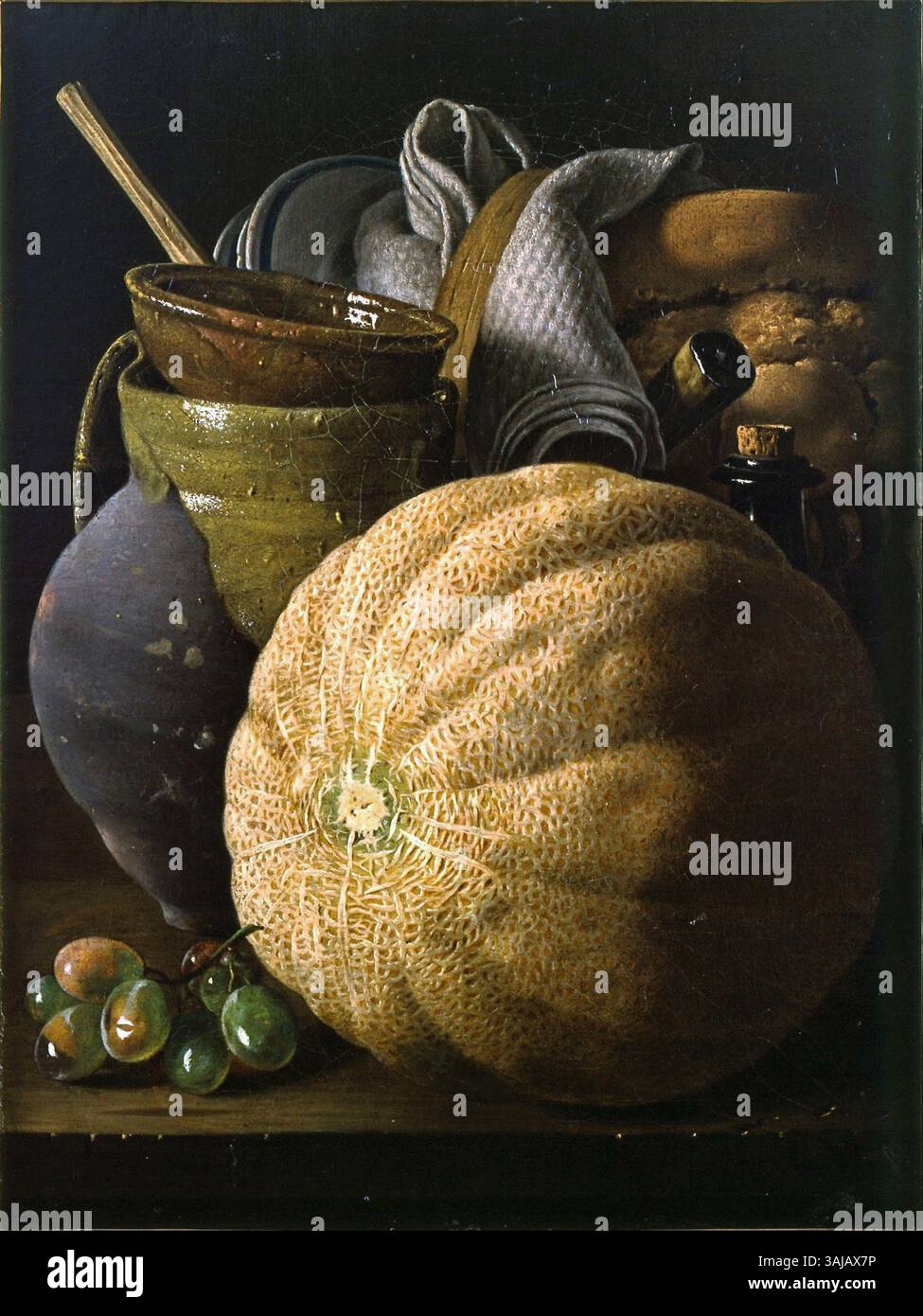 A still life painting by Luis Egidio Meléndez, created between 1765 and ...