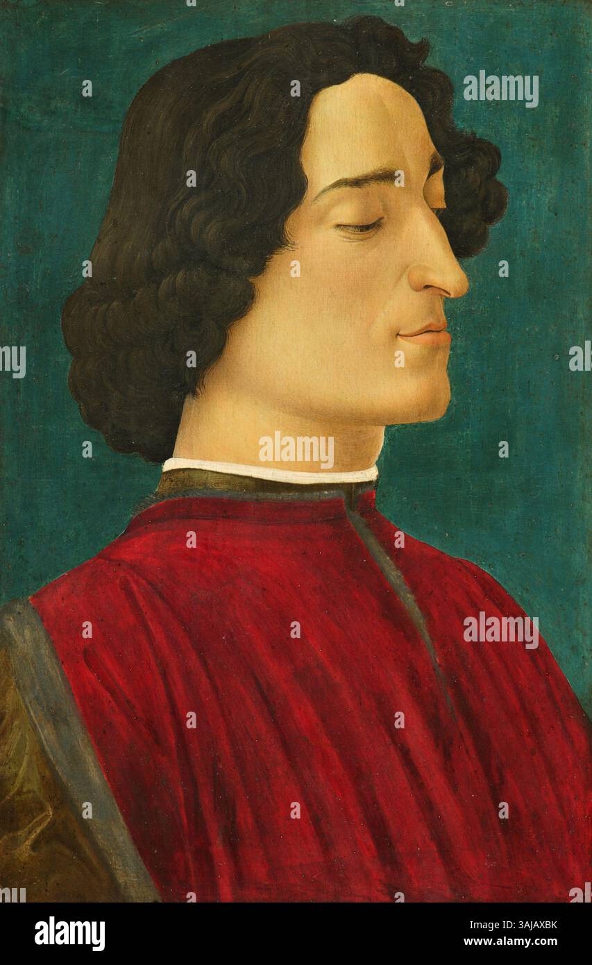 Sandro Botticelli’s portrait of Giuliano de' Medici, painted in 1478 ...