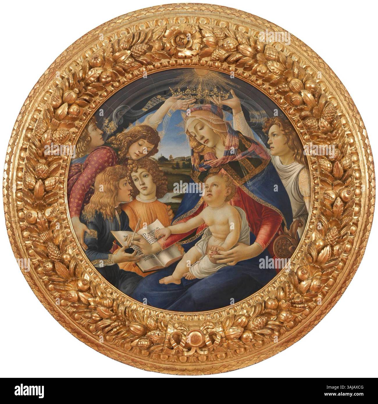 Sandro Botticelli's Madonna del Magnificat (1483) is a tempera painting ...