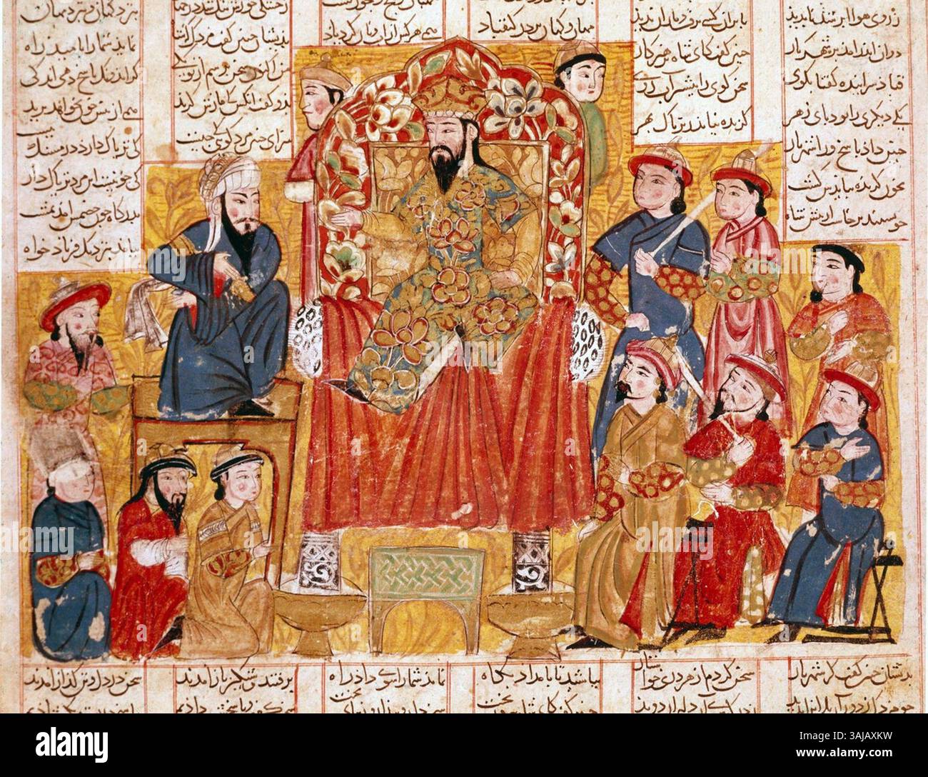 This 14th-century Persian miniature, part of the Shahnameh, depicts a ...