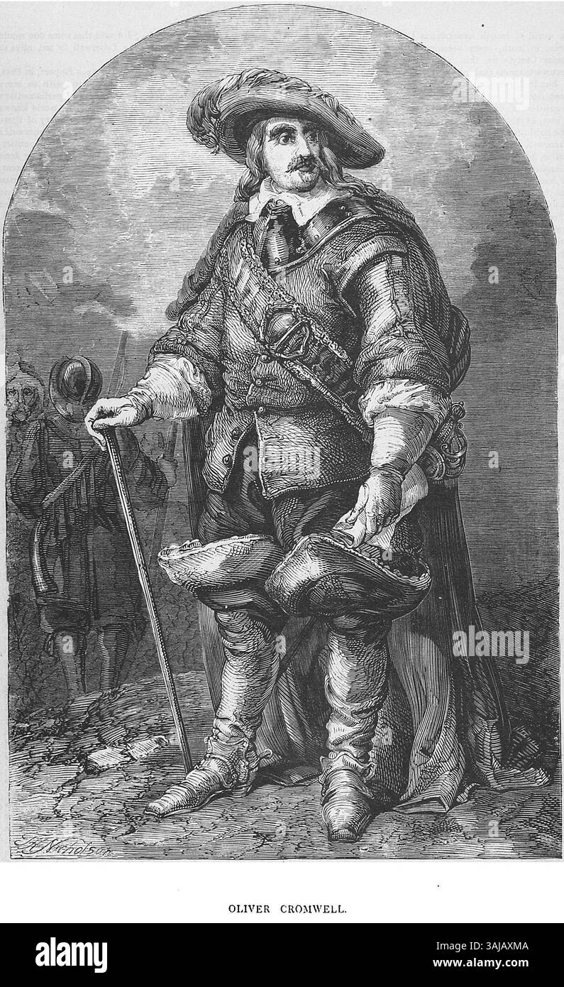 This illustration of Oliver Cromwell, from 'Cassell's History of ...