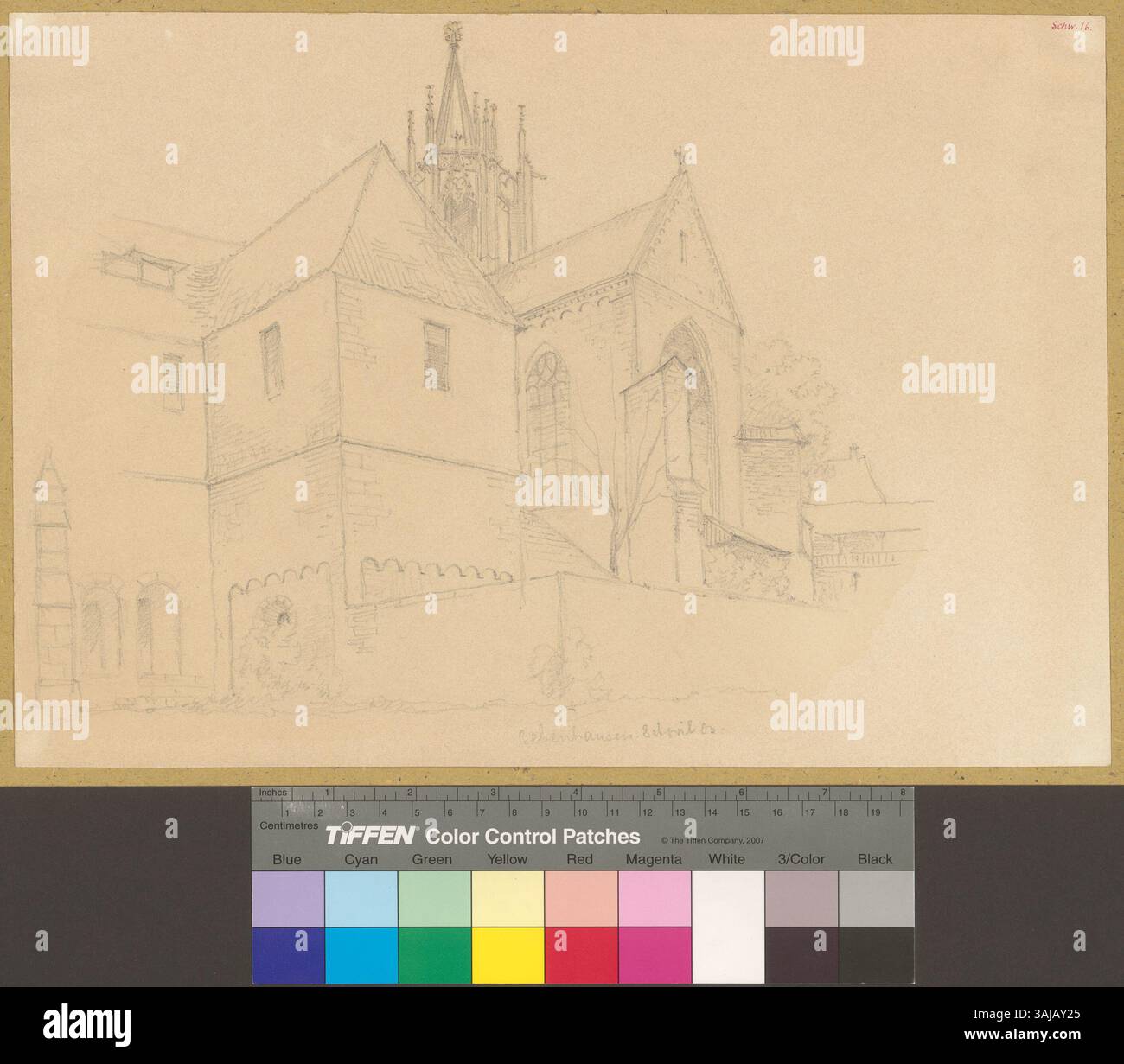 This 1863 illustration by Johann Rudolf Rahn depicts the exterior view ...