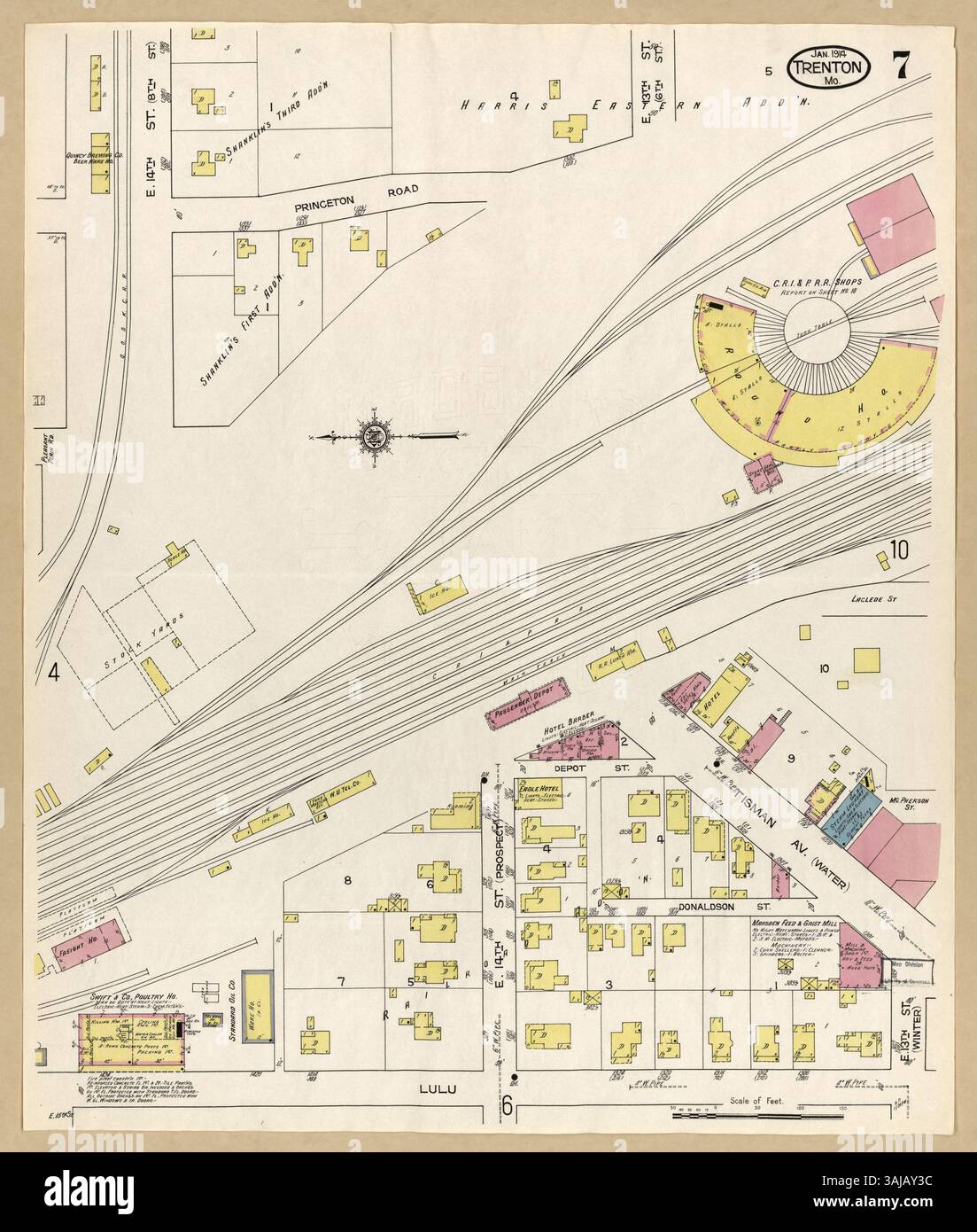 Sanborn Fire Insurance map from Trenton, Grundy County, Missouri ...