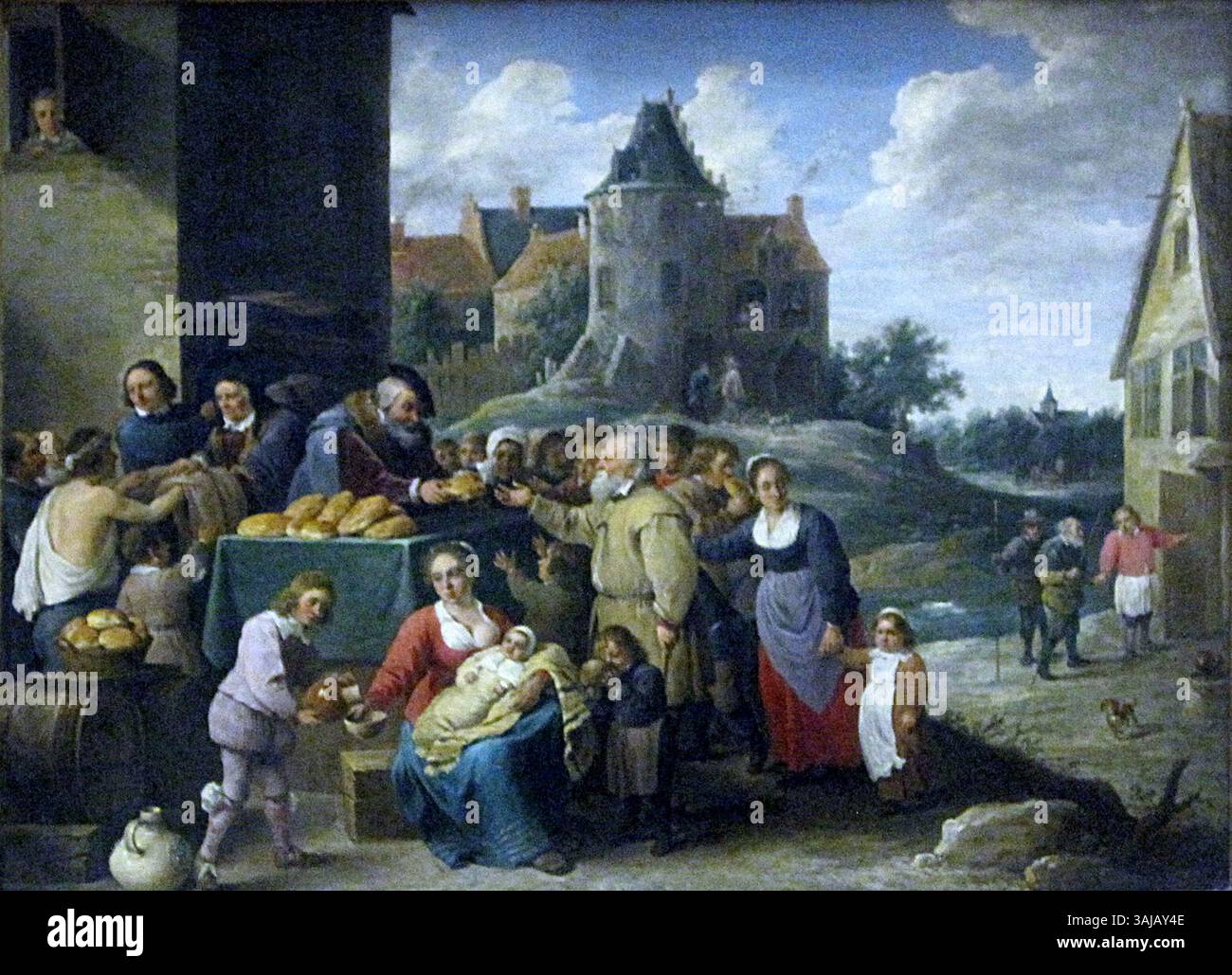 David Teniers the Younger’s 'The Works of Mercy' (1640), an oil on ...