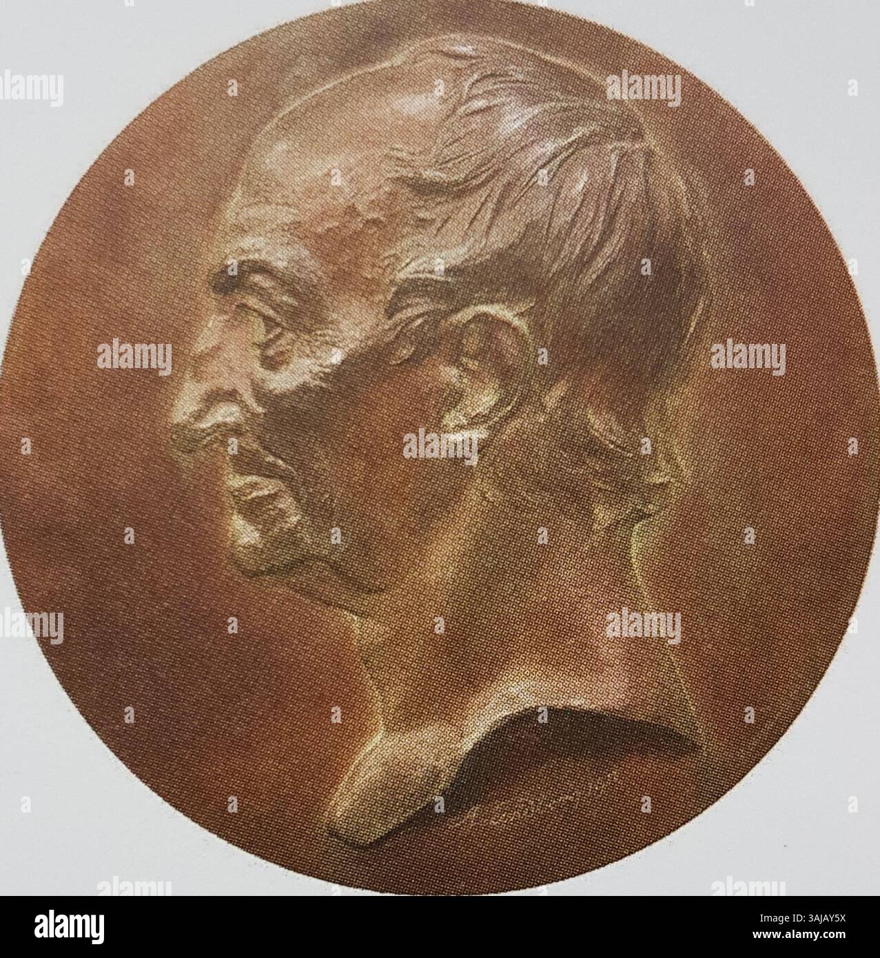 A bronze sculpture by Adolf Lindberg, depicting Christopher Polhem, a ...