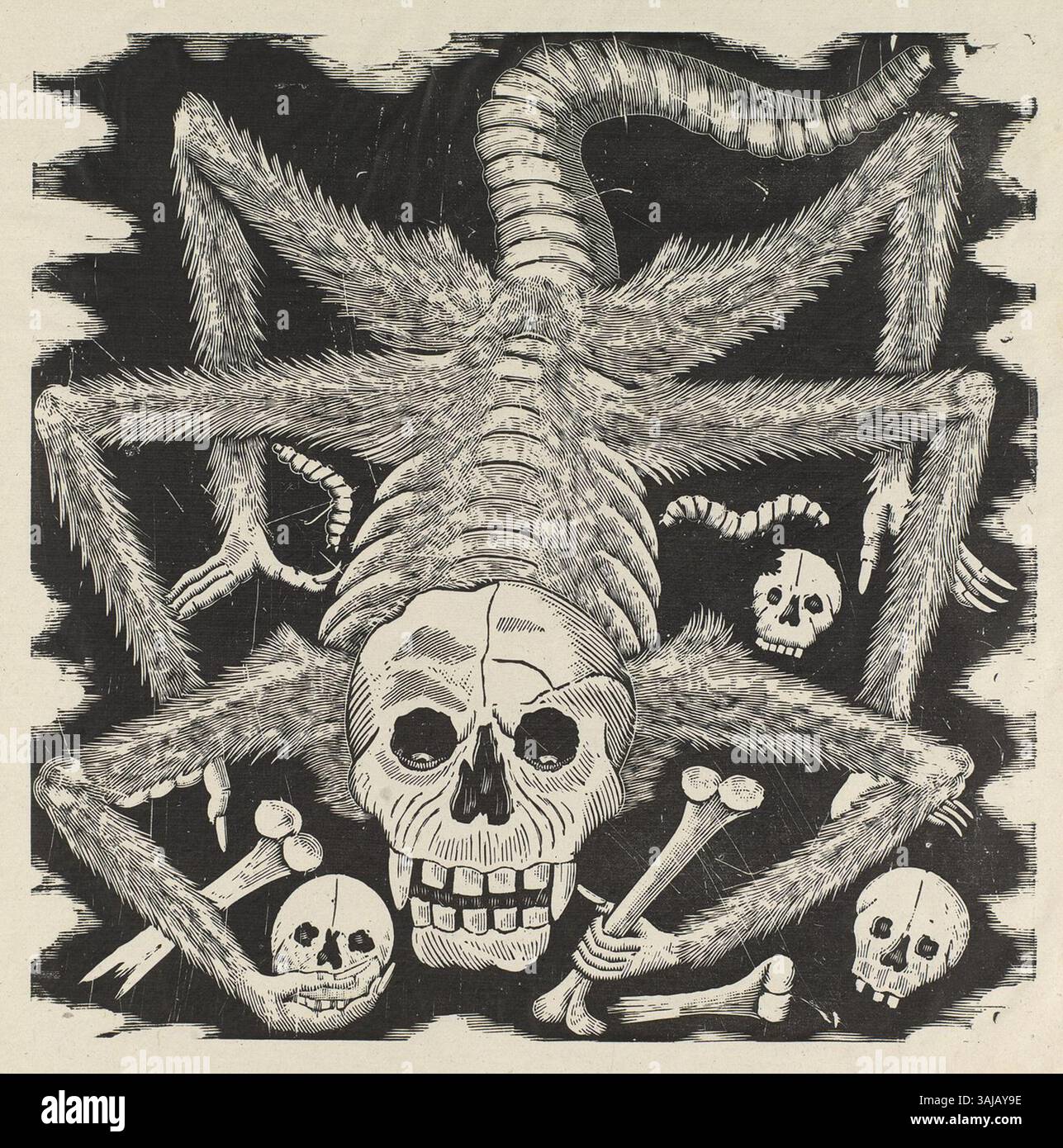 This 1914 photo-relief etching by José Guadalupe Posada depicts a ...