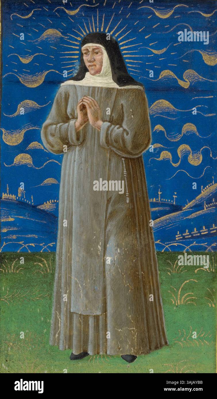 Guglielmo Giraldi’s illumination portrays Saint Catherine of Bologna ...