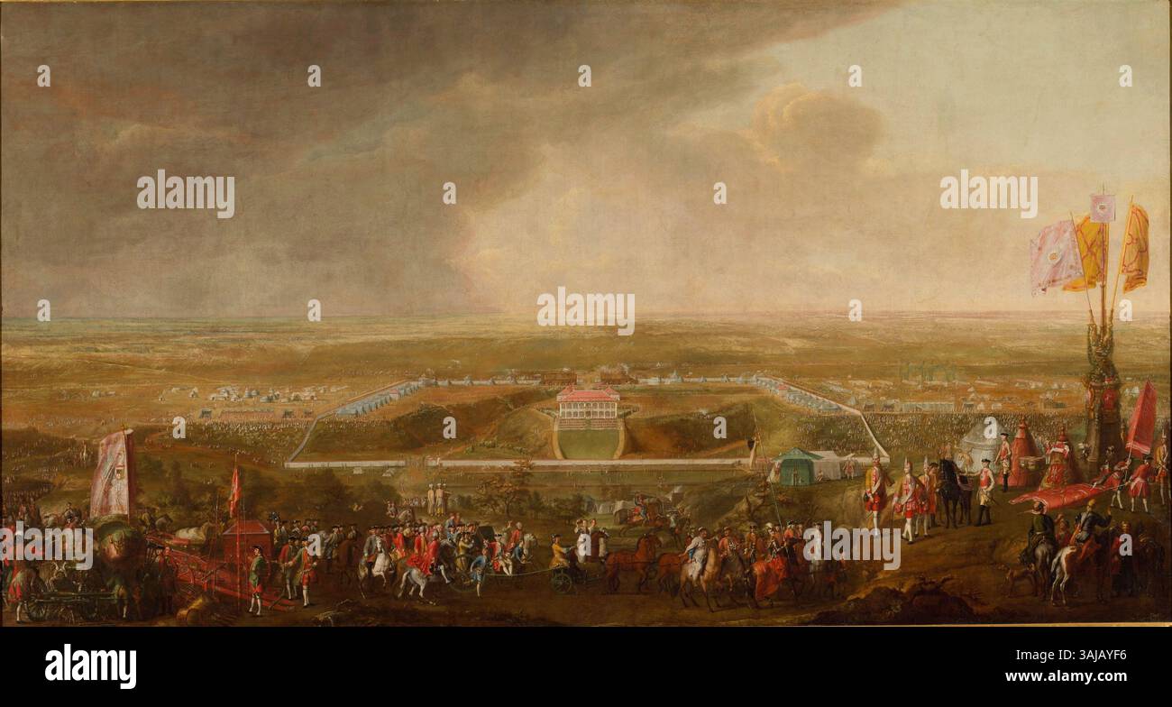 This oil on canvas by Johann Samuel Mock from 1732 depicts the military ...