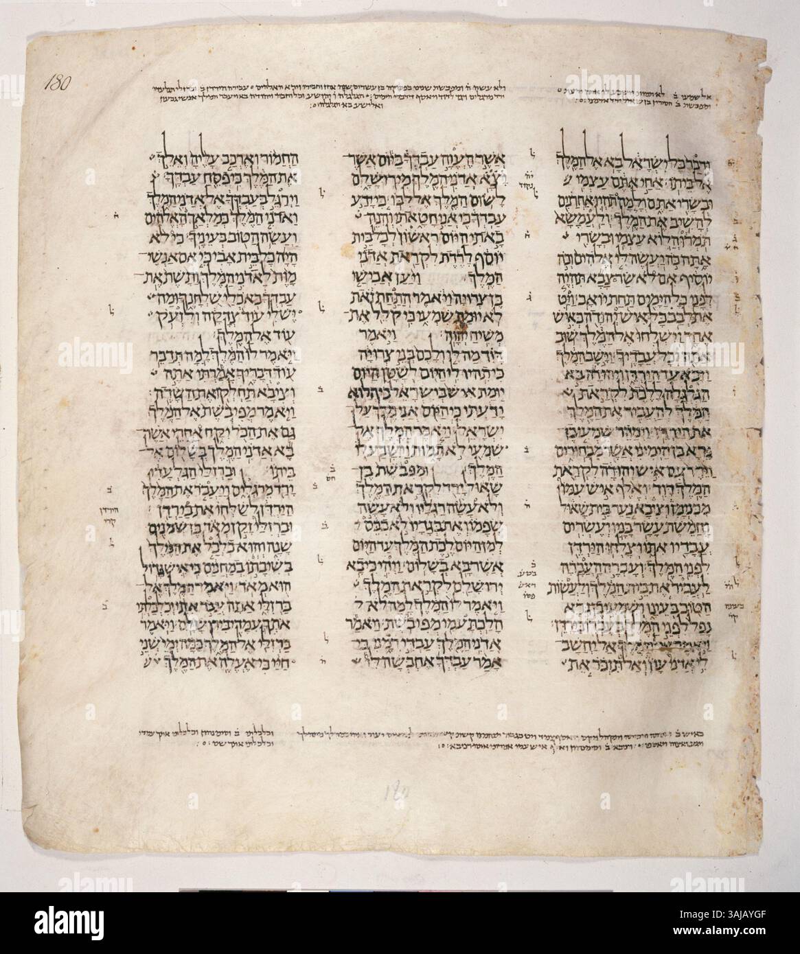 Folio 180a of the Leningrad Codex, written between 1008 and 1011 ...