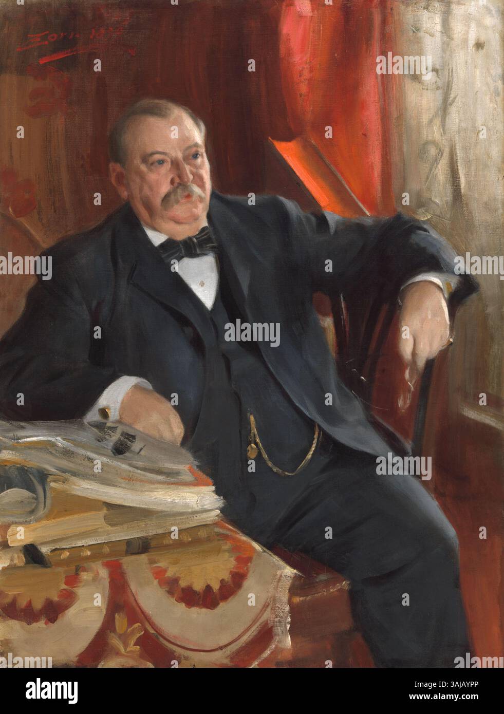 Anders Zorn’s 1860 portrait of Grover Cleveland, the 22nd and 24th U.S ...