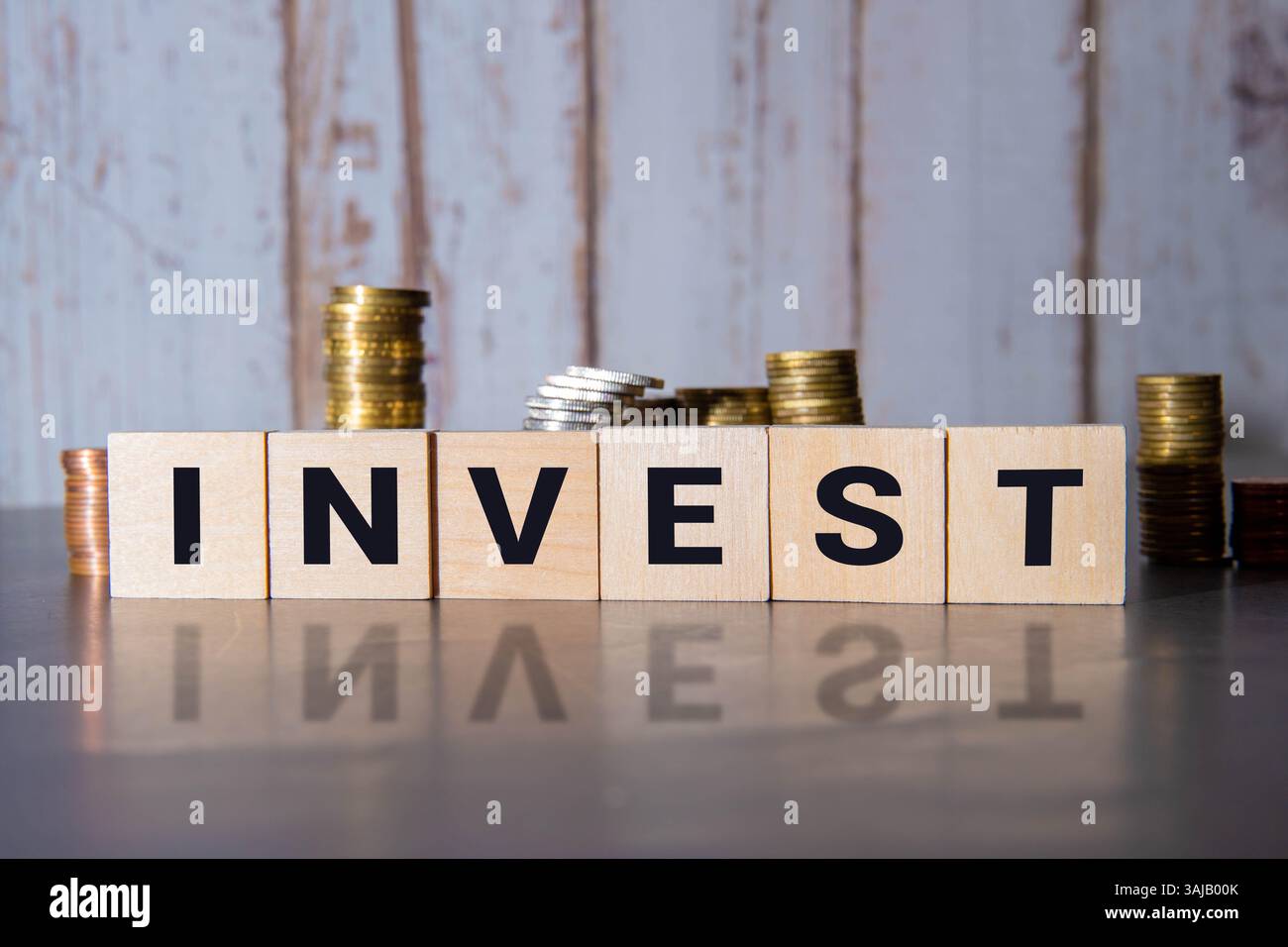 Best invest symbol. Turned wooden cubes and changed and changes the ...