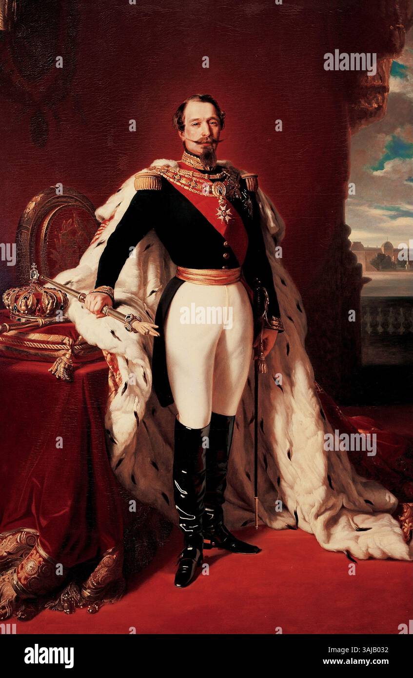 Franz Xaver Winterhalter’s 1855 portrait of Napoleon III depicts the ...