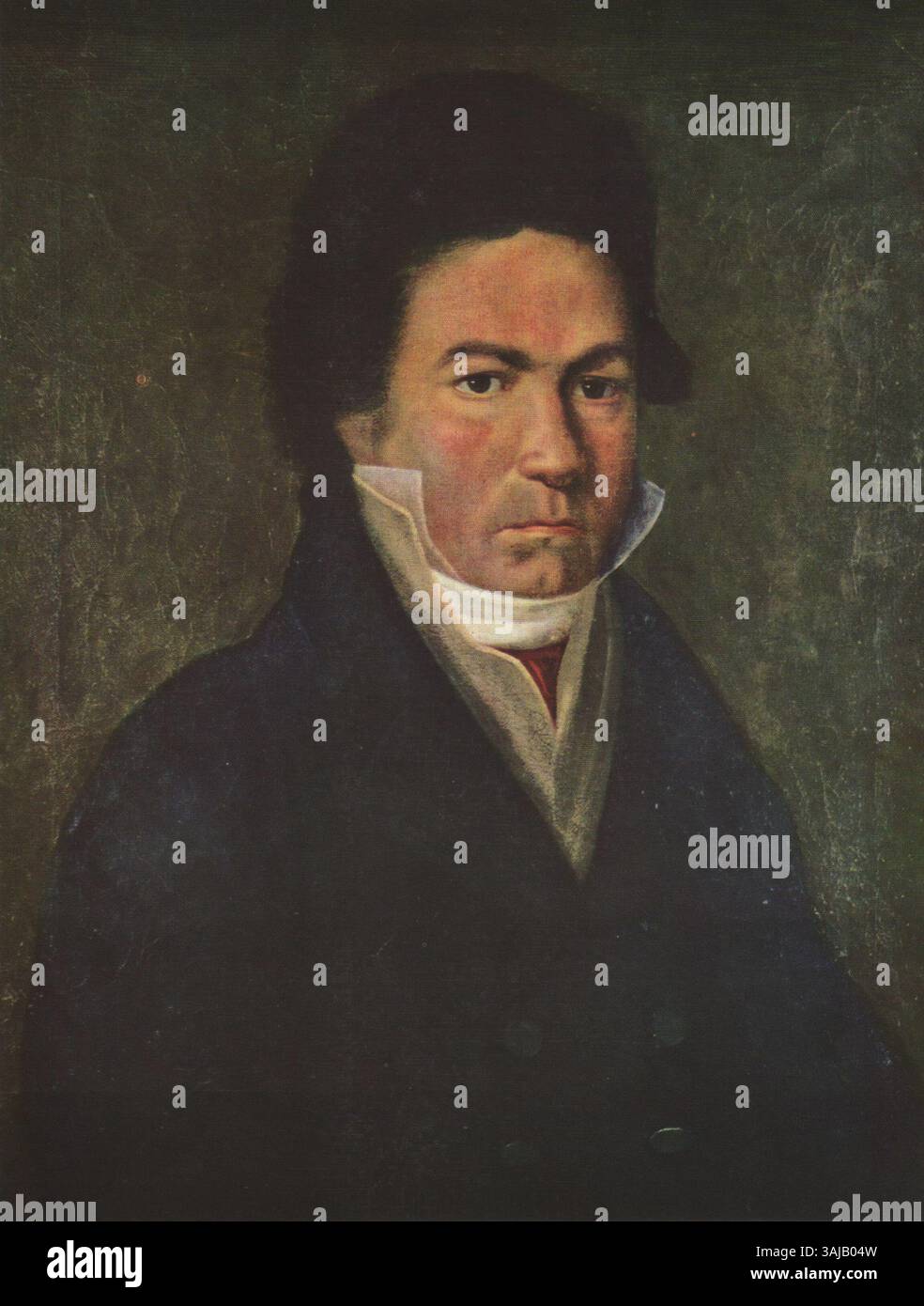 An 1815 oil painting of Ludwig van Beethoven by Christoph Heckel ...