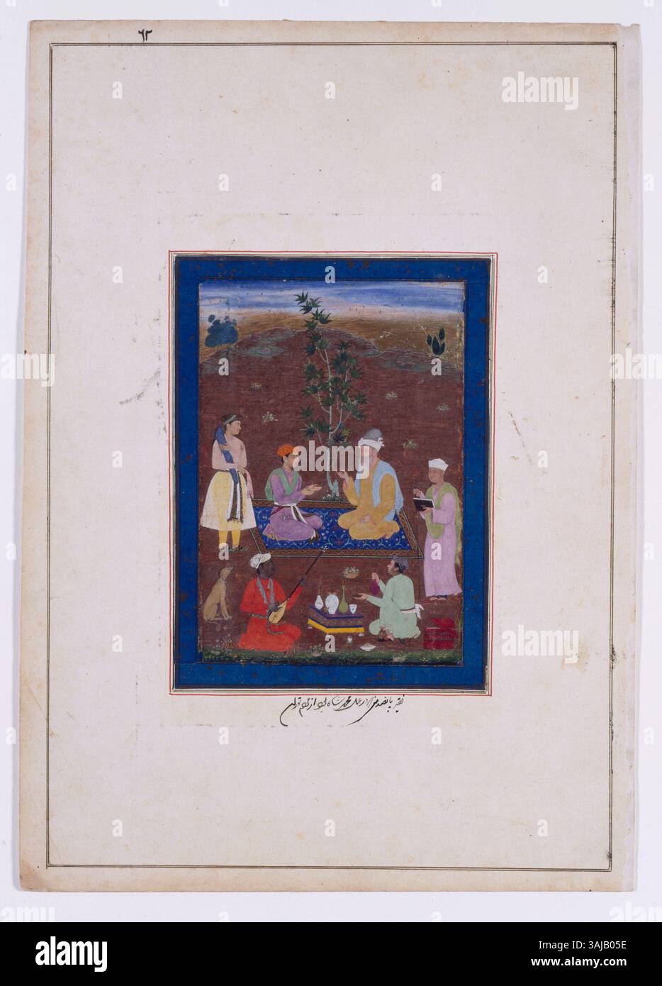 Painting from circa 1610 depicting an Indian prince meeting a Muslim ...