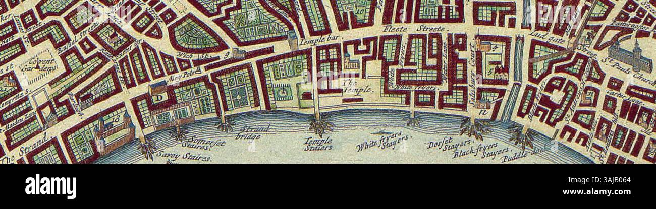 This 17th-century map of London, originally started by W. Hollar ...