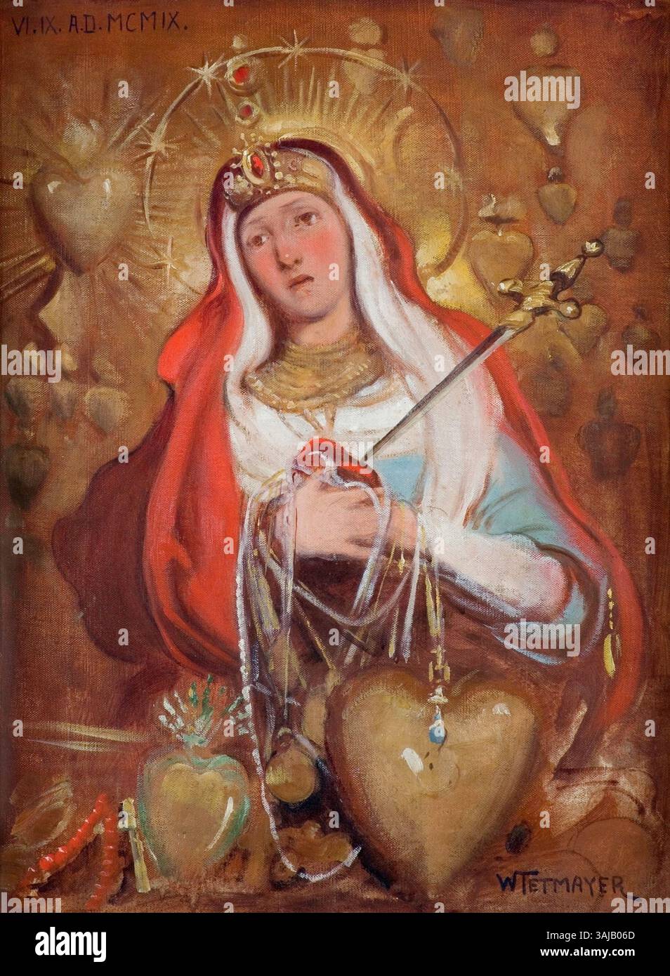 Matka Boska Bolesna, a 1909 oil painting by Wodzimierz Tetmajer ...