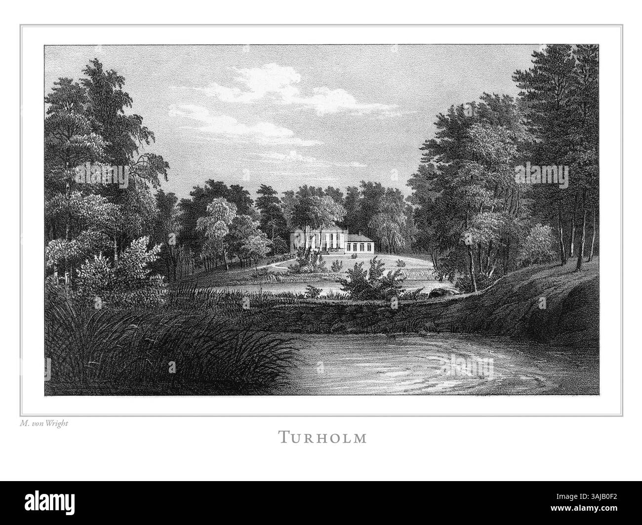This lithograph by Magnus von Wright, published between 1845 and 1852 ...