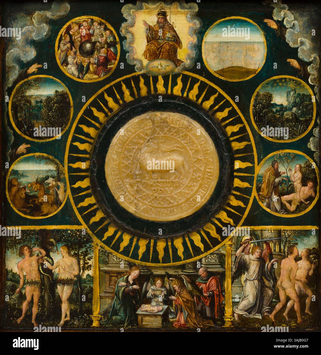 This 16th-century Dutch painting portrays the Agnus Dei, or Lamb of God ...