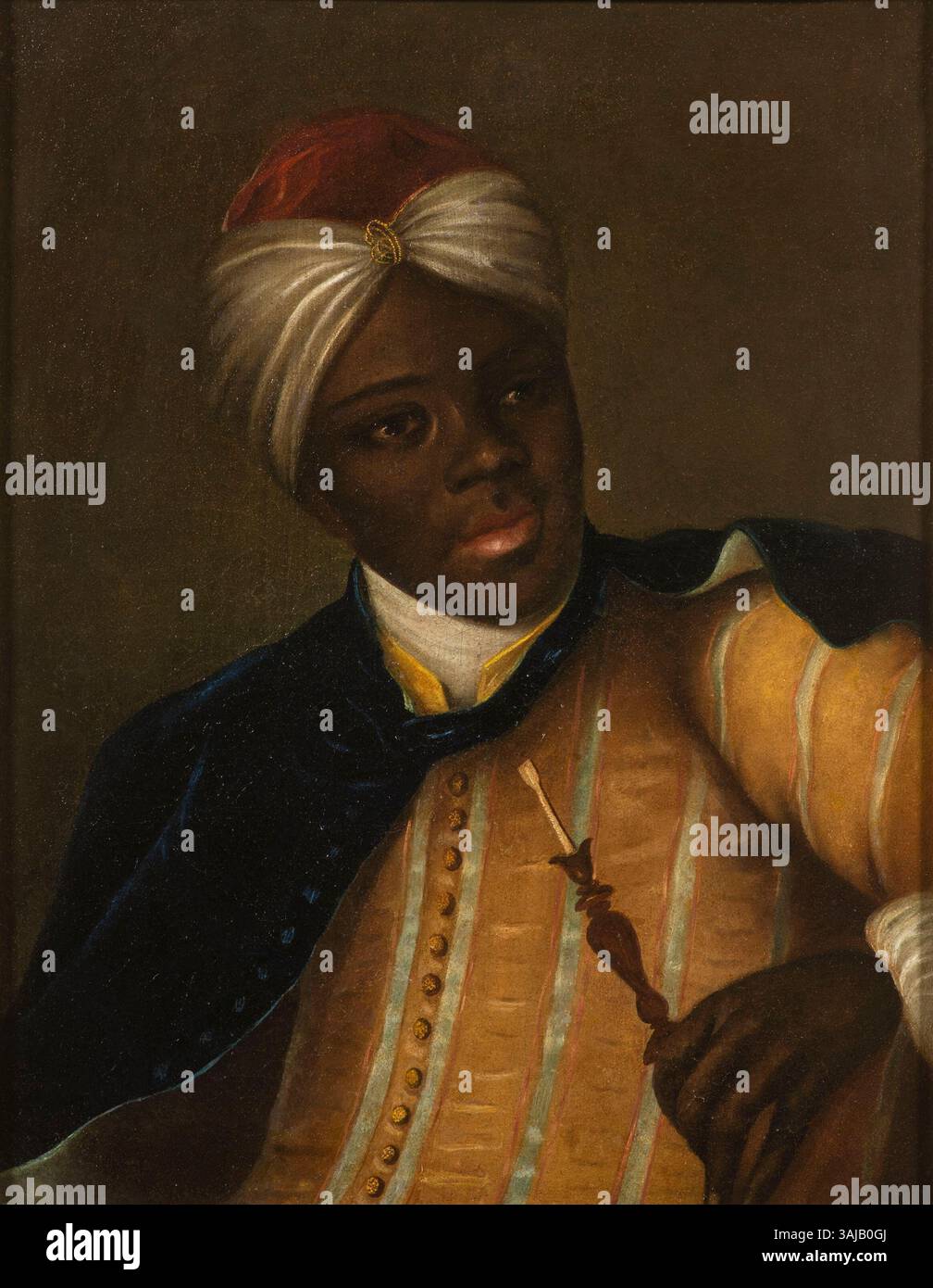 The 'Portrait of Angelo Soliman' likely depicts the 18th-century figure ...