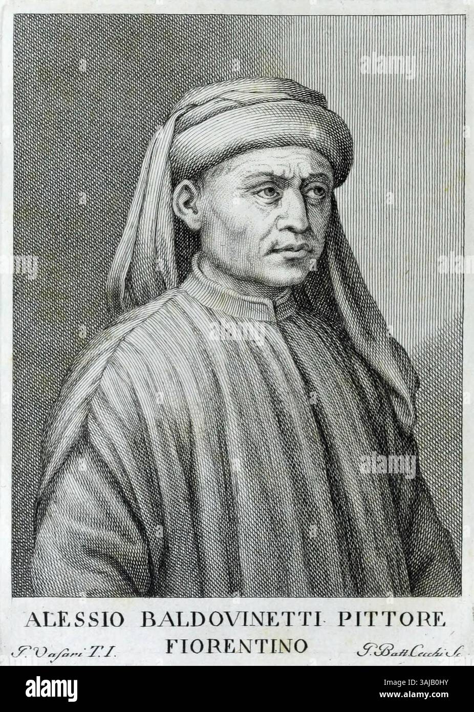 A portrait of Alesso Baldovinetti, painted in 1769 as part of a series ...