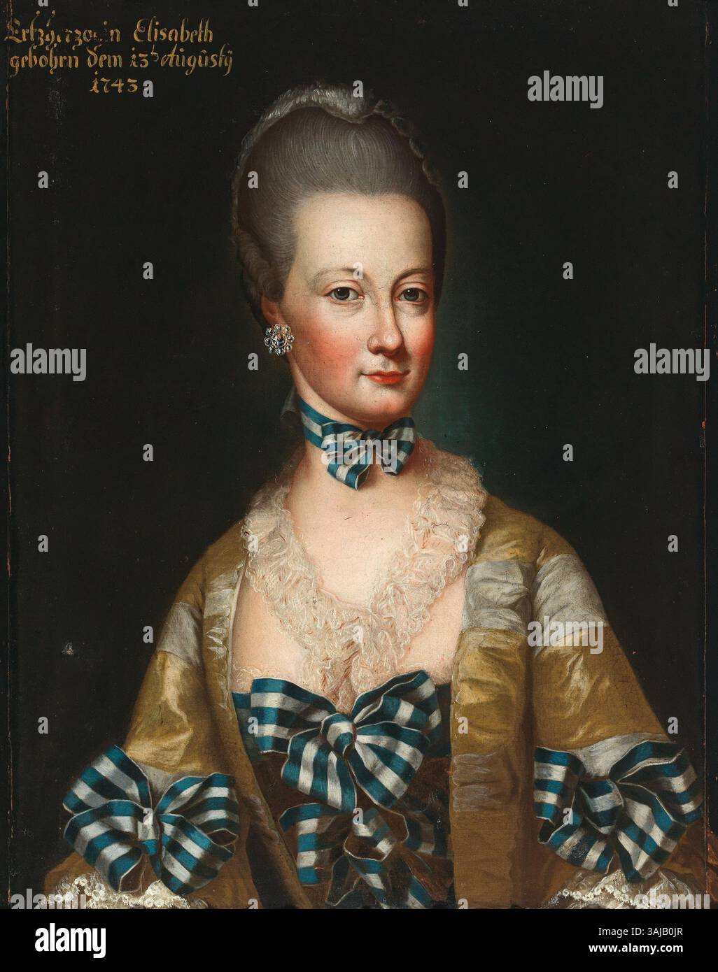 Oil on canvas portrait of Archduchess Maria Elisabeth of Austria (1743 ...