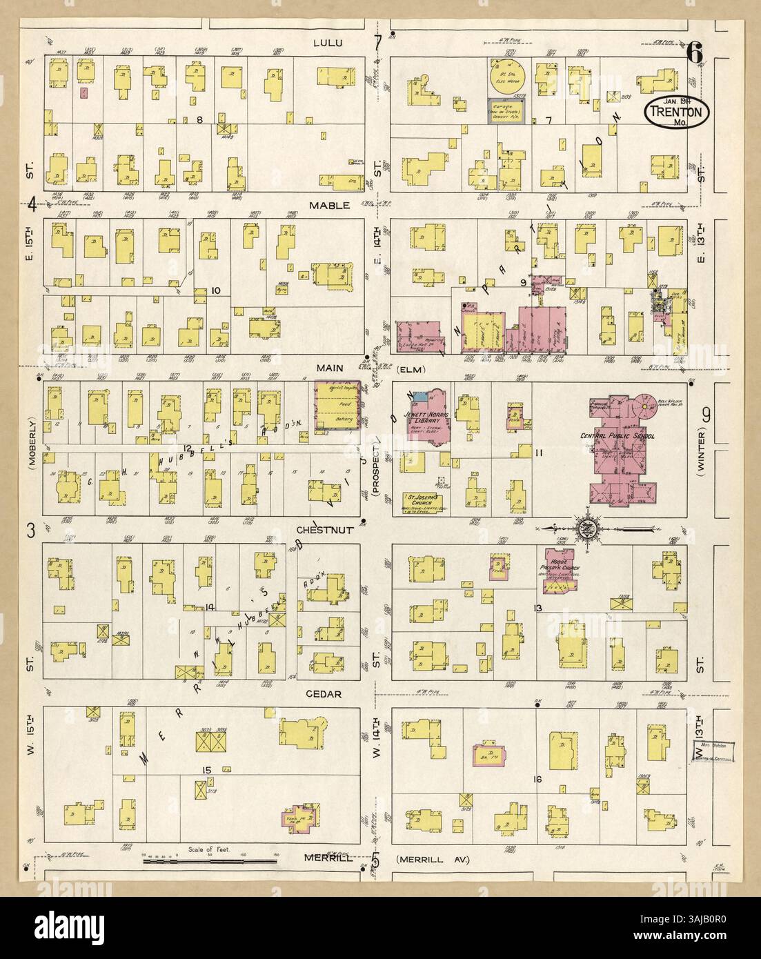 This Sanborn Fire Insurance map from January 1914 highlights the ...