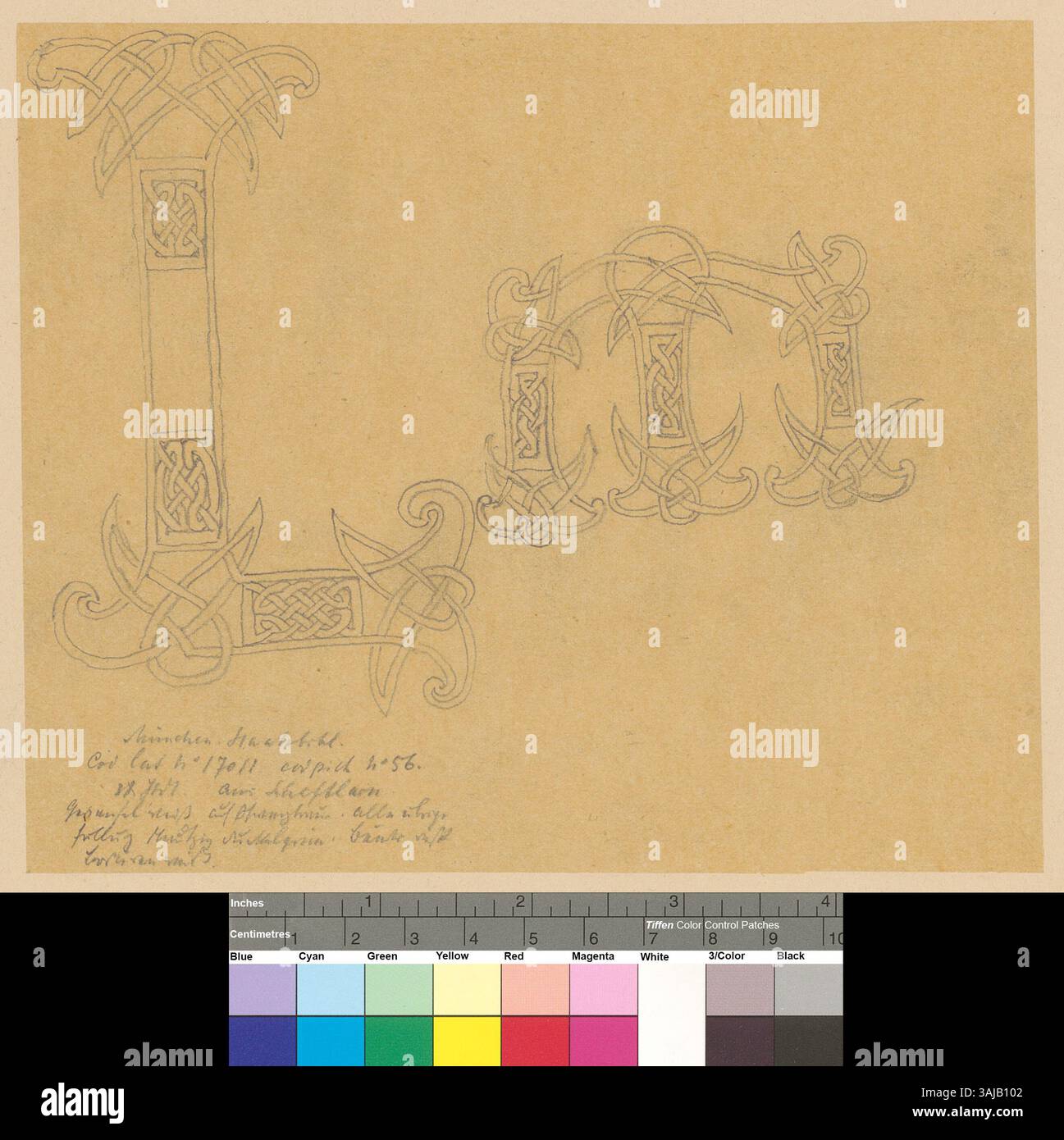 Johann Rudolf Rahn copied sections from an evangelist manuscript held ...