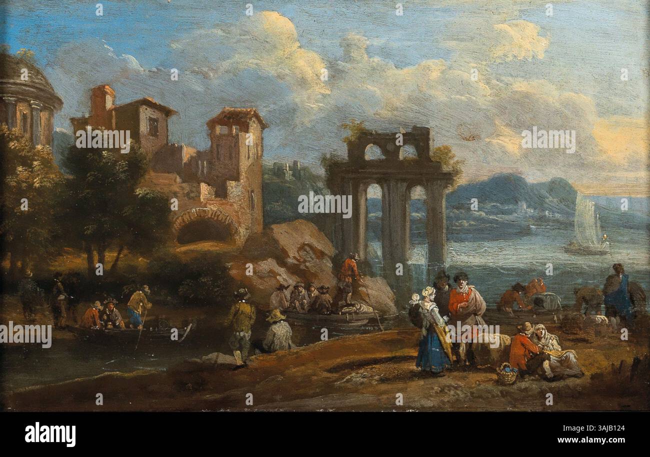 Pieter Bout’s 17th-century coastal landscape depicts figures resting ...