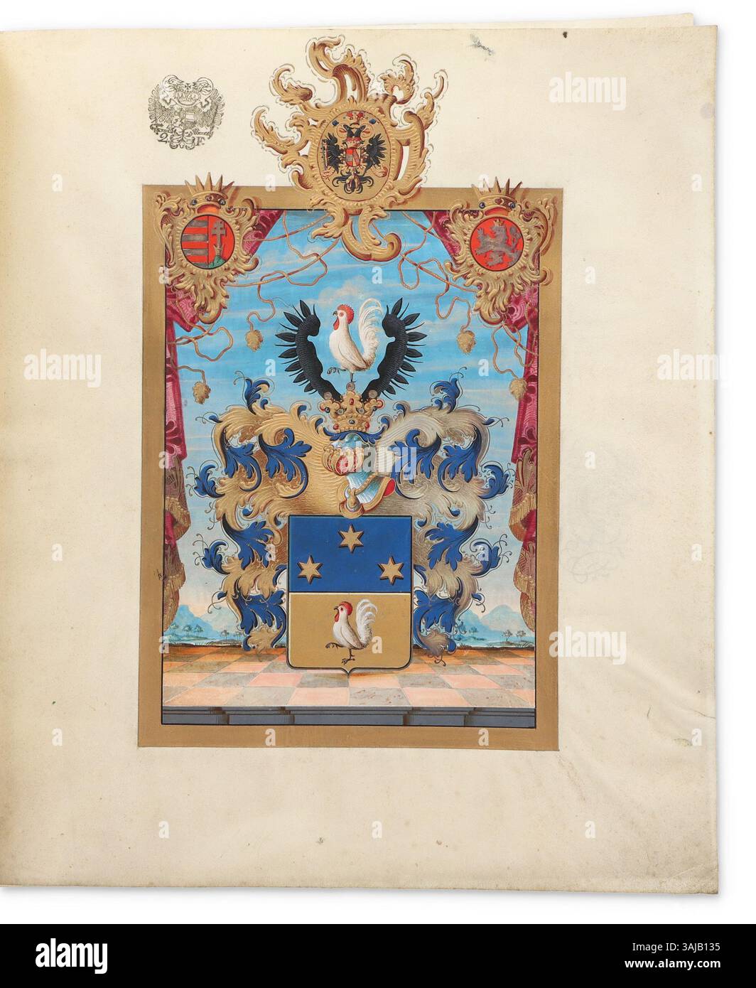 This 1782 heraldic document represents the coat of arms granted to ...