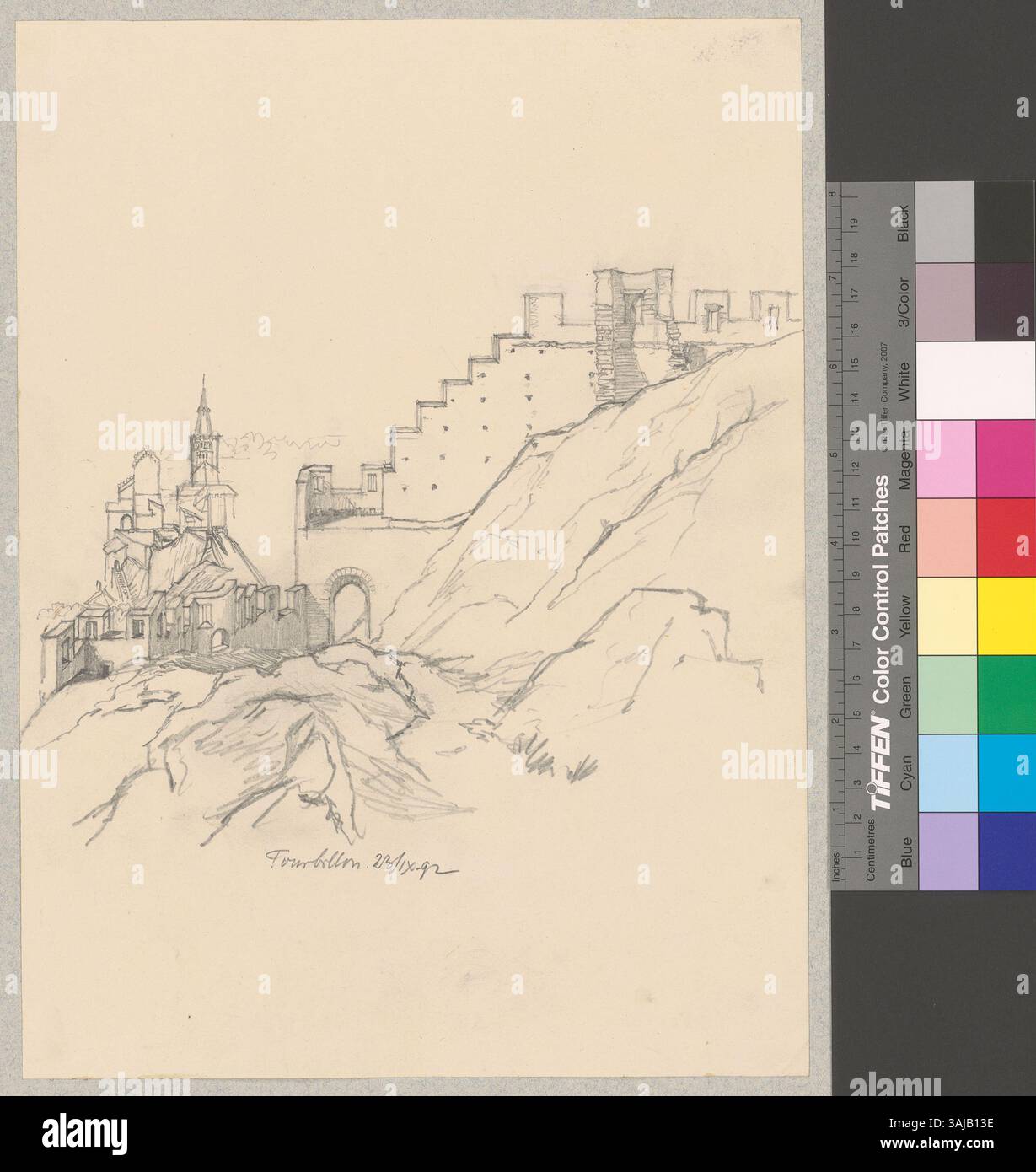 This 1892 drawing by Johann Rudolf Rahn shows an exterior view of ...