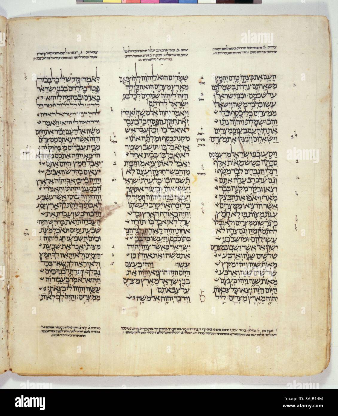 Folio 038b of the Leningrad Codex, dating between 1008 and 1011 ...