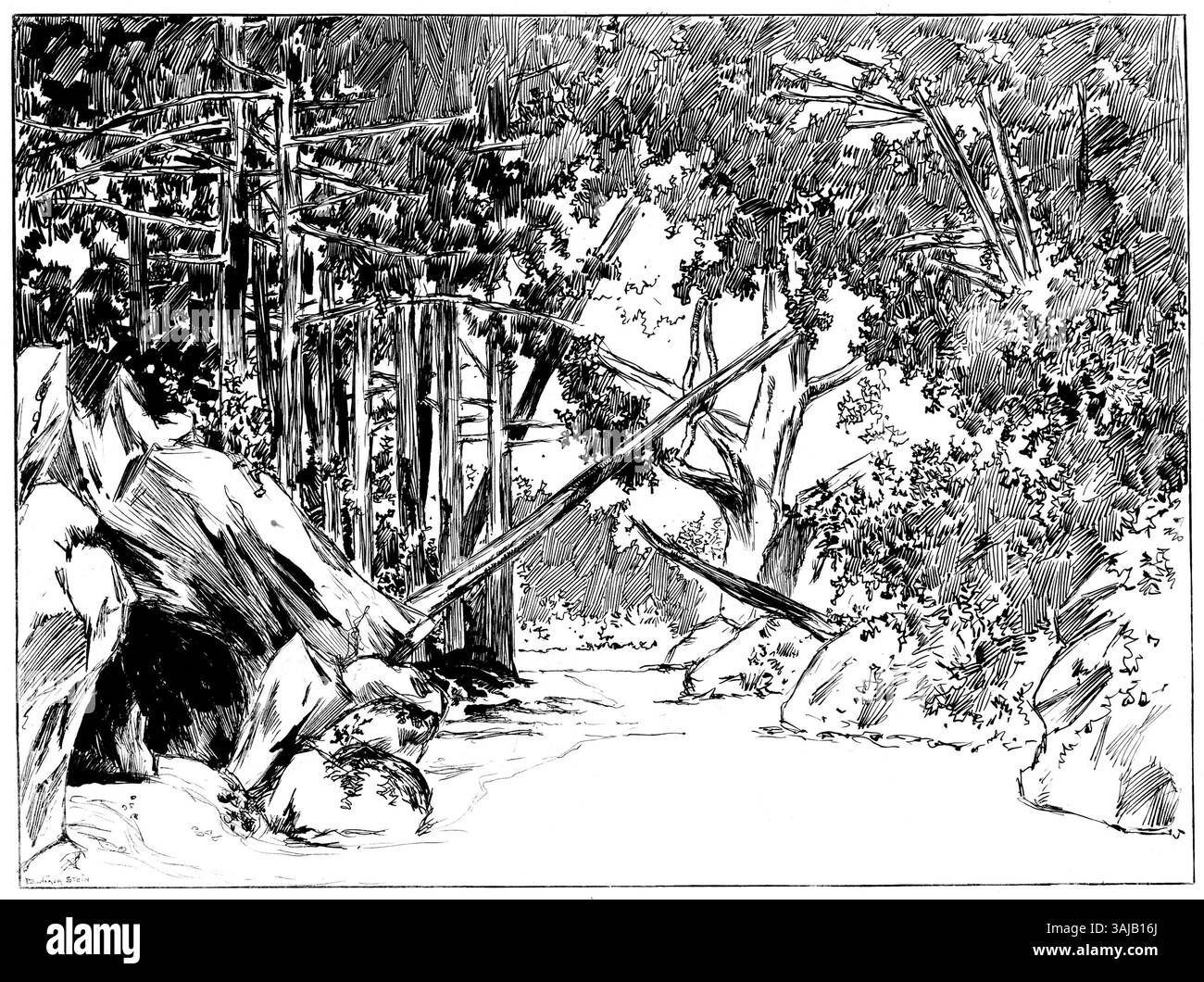 An 1889 drawing by G. Stein for Massenet’s 'Esclarmonde,' illustrating ...