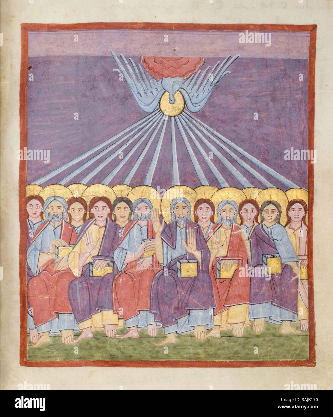 This illumination from the Irmengard Codex (Evangéliaire de Saint ...