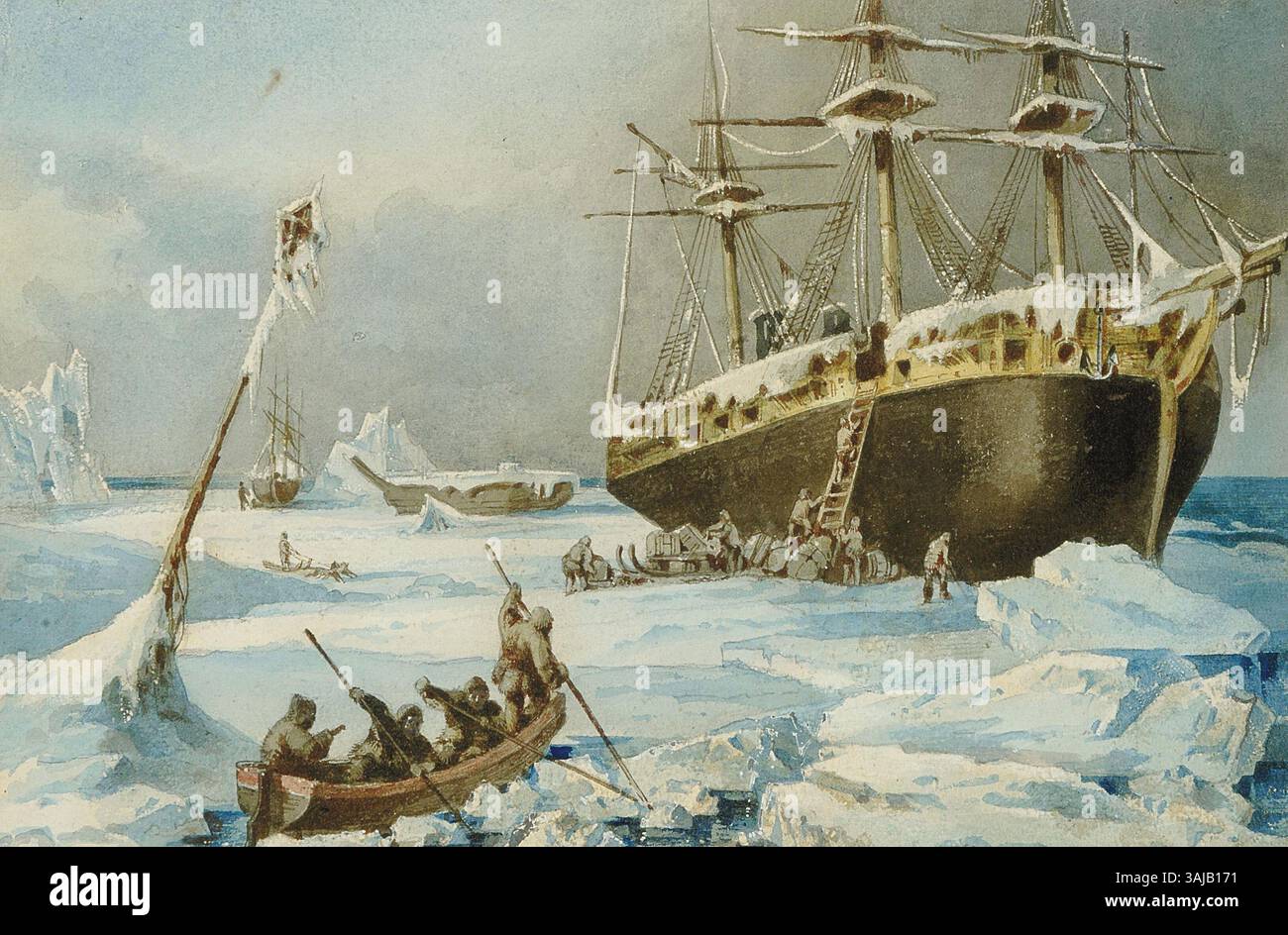 This 19th-century watercolor by an unknown English artist depicts a ...