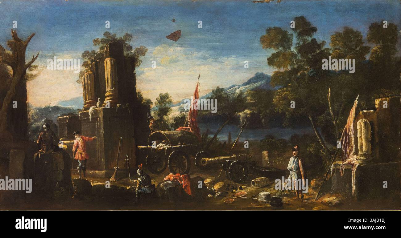 This oil painting by Antonio Stom, created between 1707 and 1734 ...