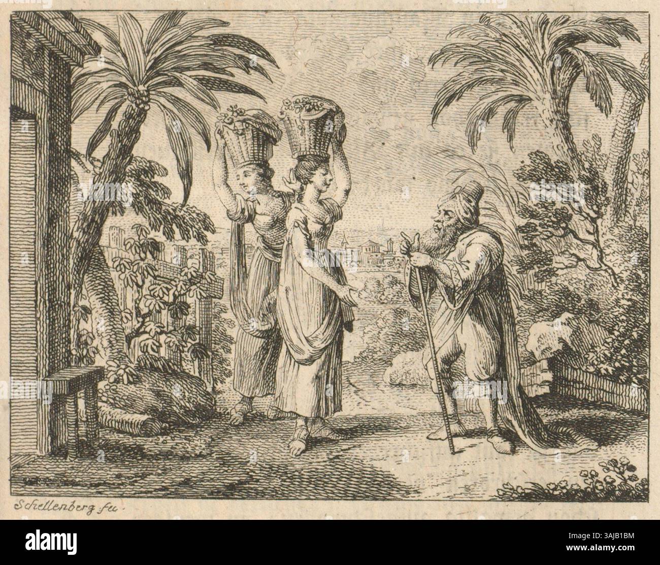 This cropped 1786 vignette by Johann Rudolf Schellenberg, titled 'Adis ...