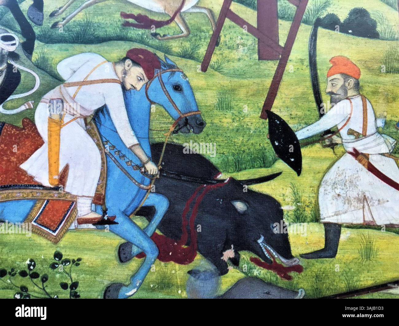 This 19th-century artwork depicts a hunt, highlighting the martial ...