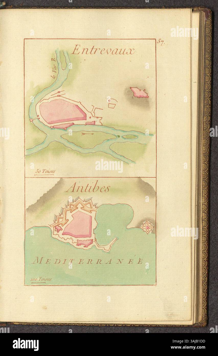 A detailed 18th-century map by Georges-Louis Le Rouge showing France’s ...